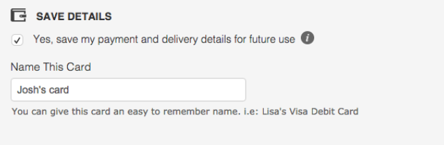 How to Save a Payment Card on the Account – FAQ User