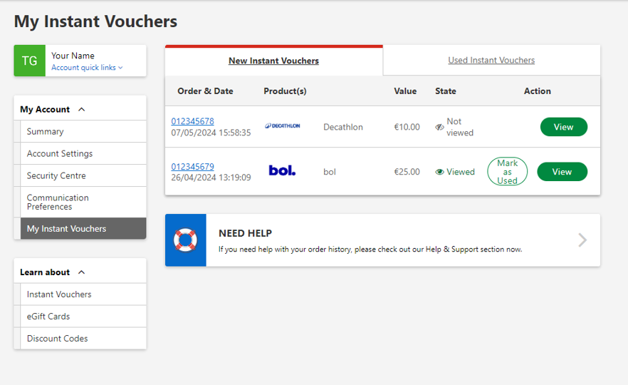 How to find your vouchers on Edenred Engagement – FAQ User
